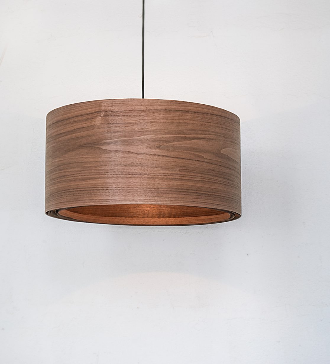 Spiral Walnut - Handmade Wooden Ceiling Light - Wood U Light
