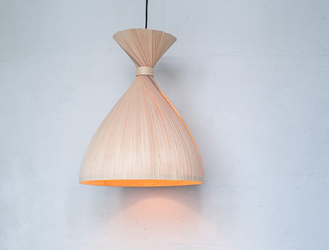Handmade Wooden Ceiling Light - 'Teepee Maple' - Wood U Light