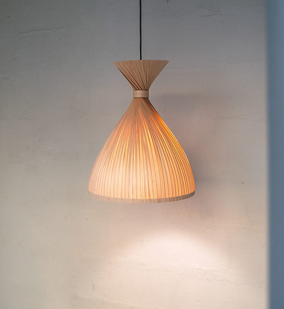 Handmade Wooden Ceiling Light - 'Teepee Maple' - Wood U Light