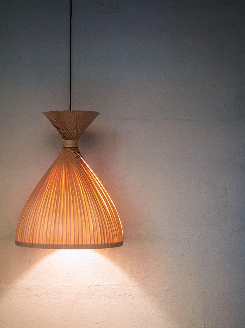 Handmade Wooden Ceiling Light - 'Teepee Maple' - Wood U Light