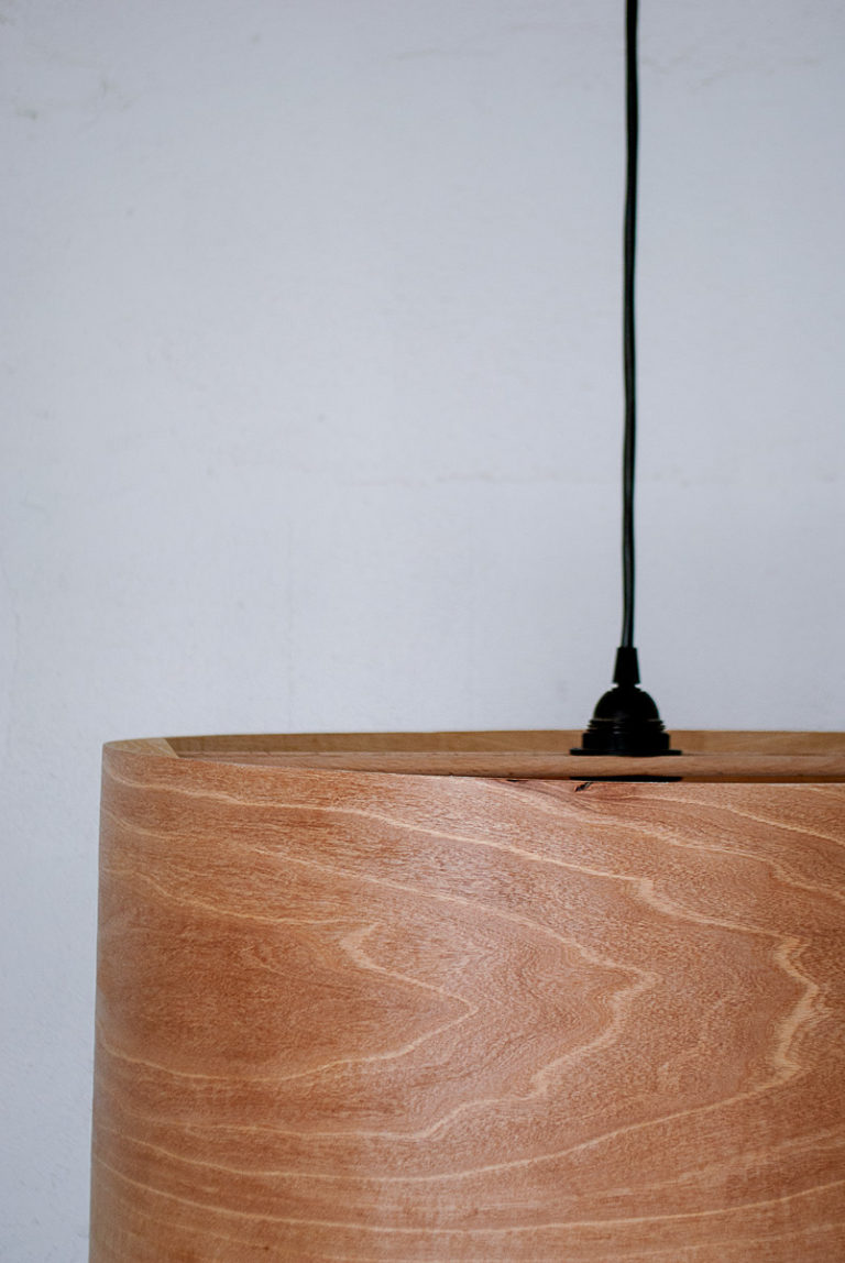 Spiral Walnut EU - Handmade Wooden Ceiling Light - Wood U Light